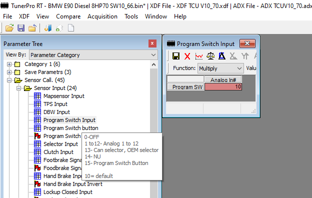 Rotary program switch